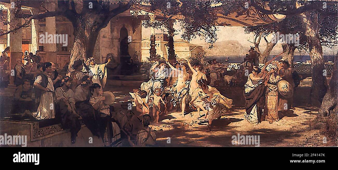 Henryk Siemiradzki - Judgement Paris 1892 Stock Photo - Alamy