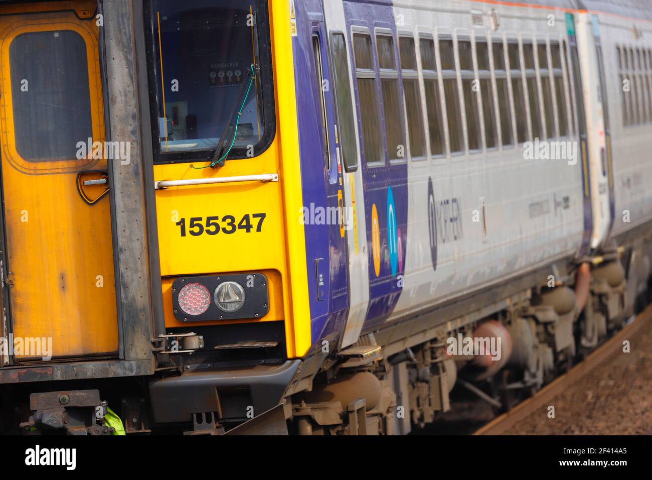 Rail Class 155 operted by Northern Rail running through Church Fenton ...