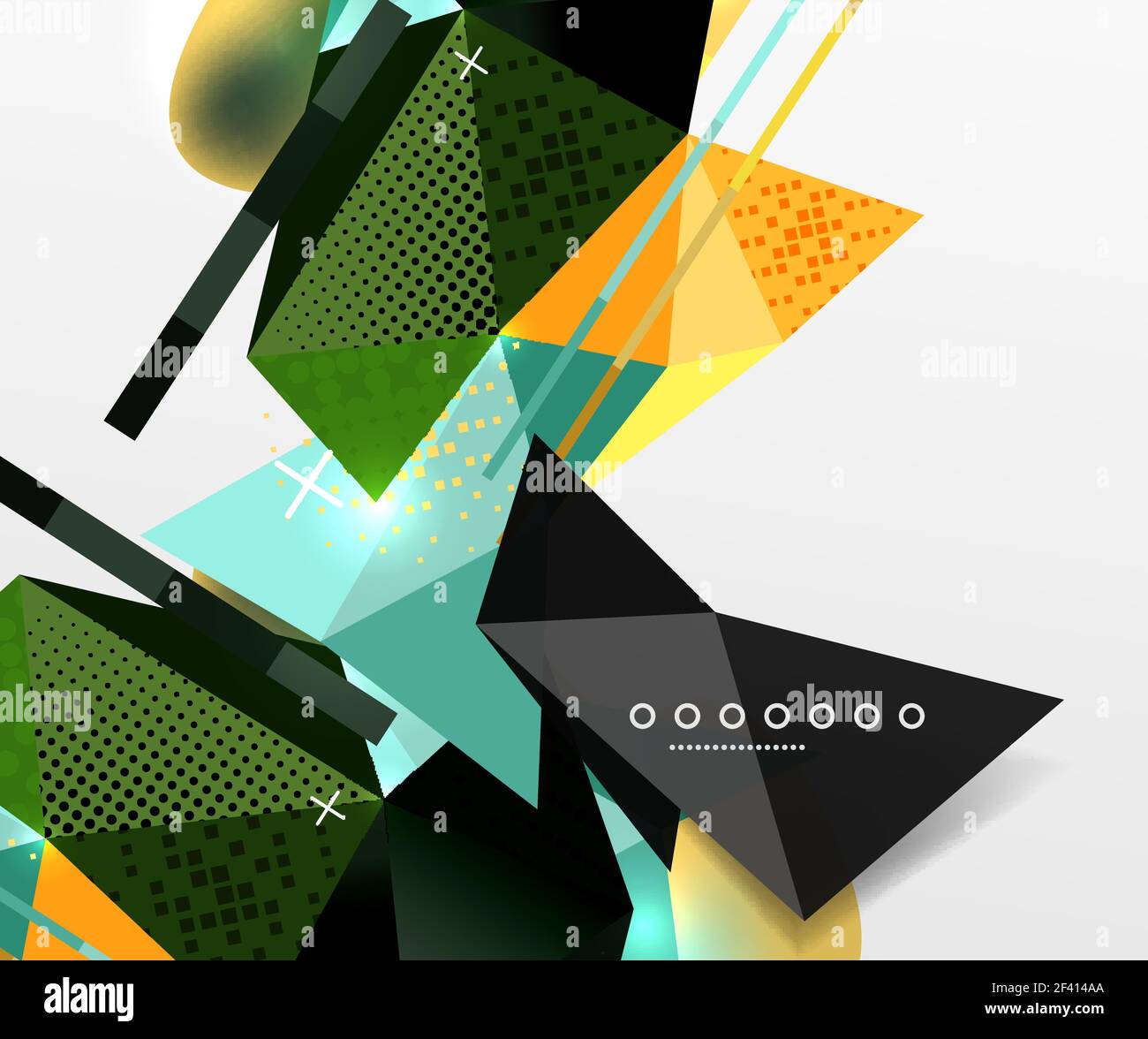 Abstract geometric background, polygonal triangle elements, lines and ...