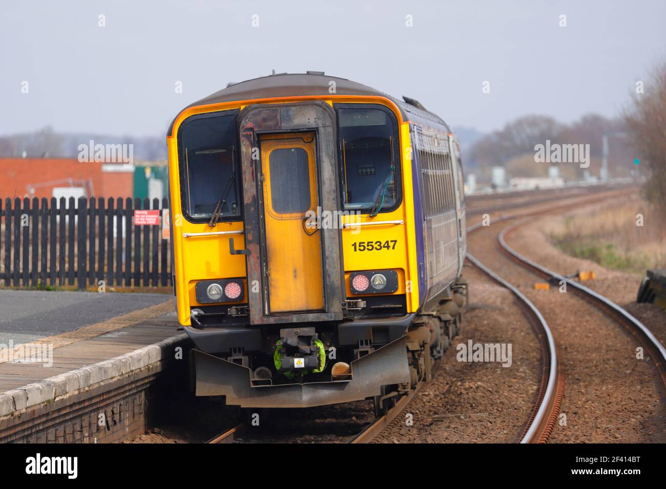 Rail Class 155 operted by Northern Rail running through Church Fenton ...