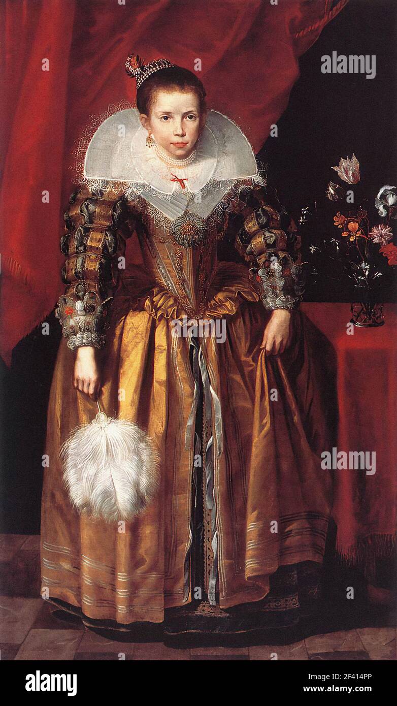 Hubert Vos - Portrait Girl Age 10 Stock Photo - Alamy