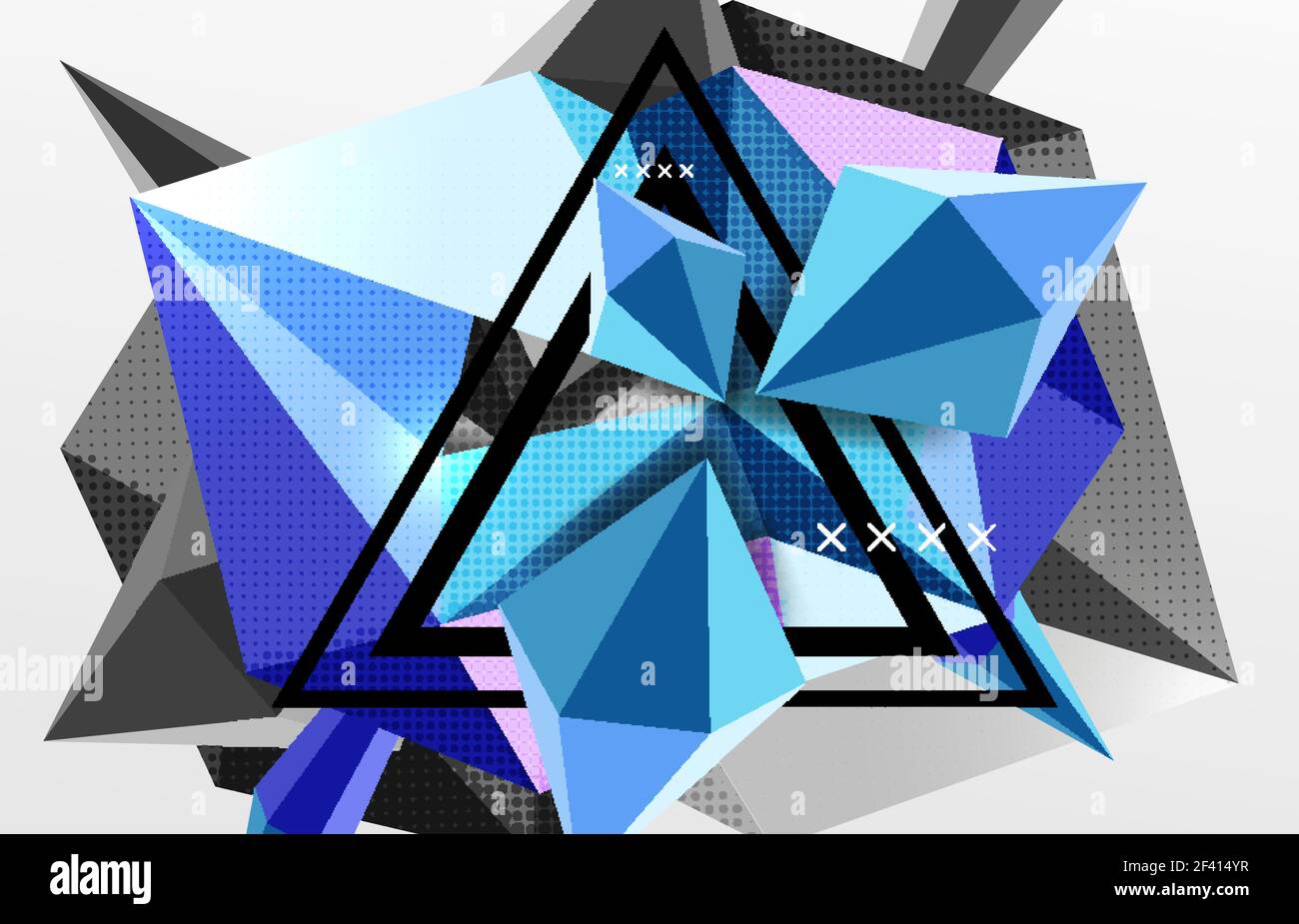 3d polygonal elements abstract background. 3d polygonal elements ...