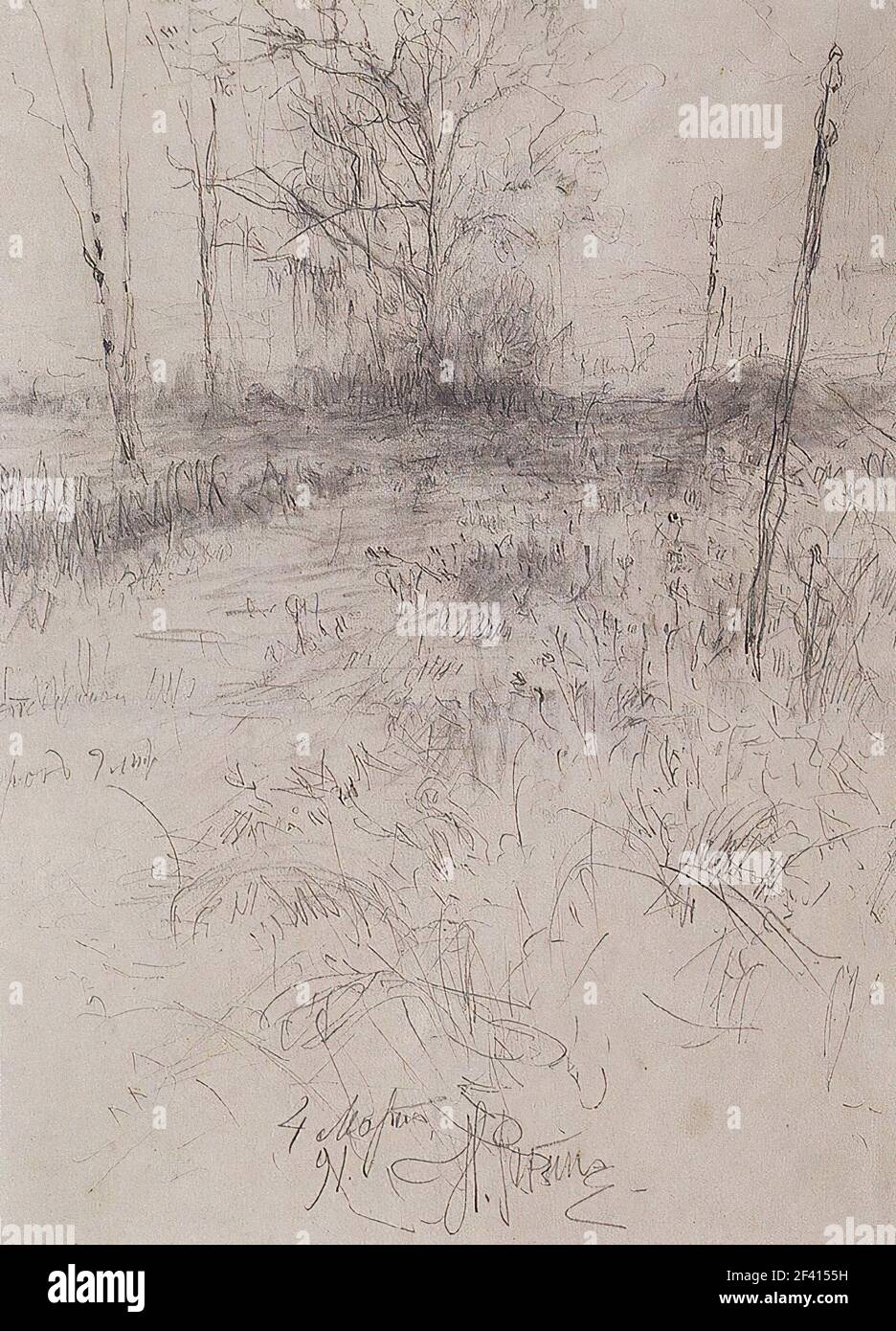 Ilya Repin - Landscape 1891 Stock Photo - Alamy