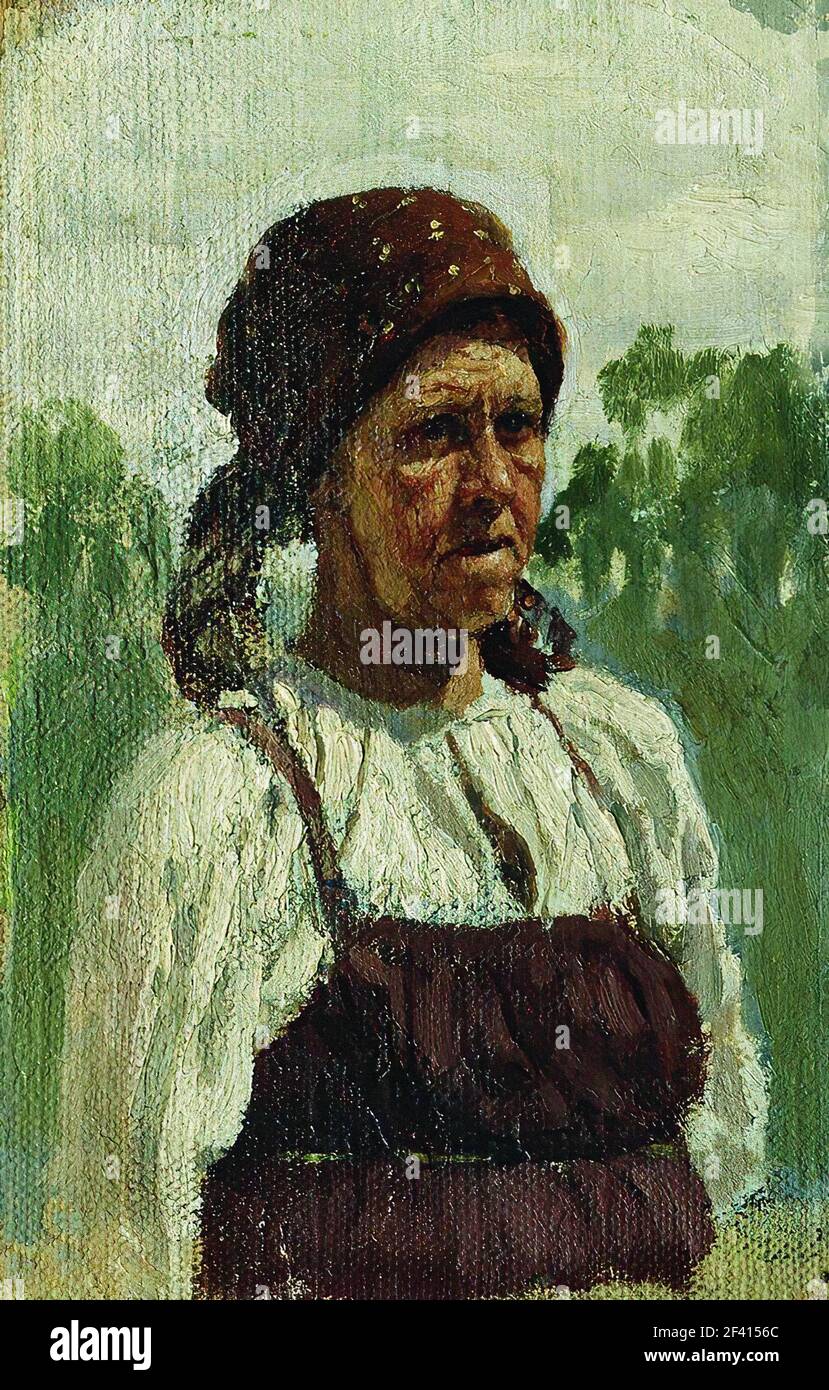 Ilya Repin - Old Woman Stock Photo - Alamy