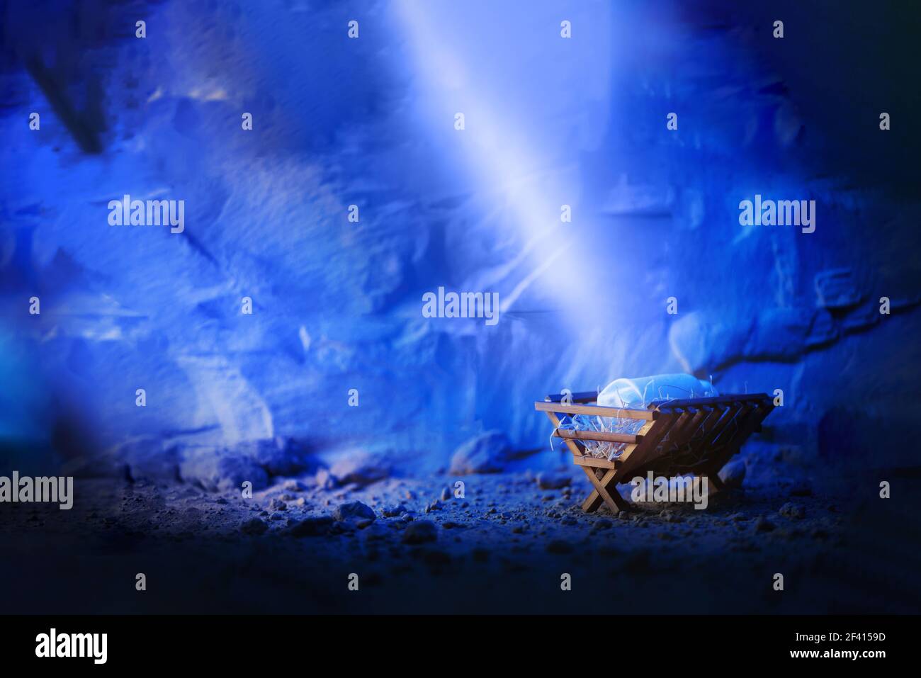 Christian Christmas and Easter concept. Birth, death, resurrection of ...