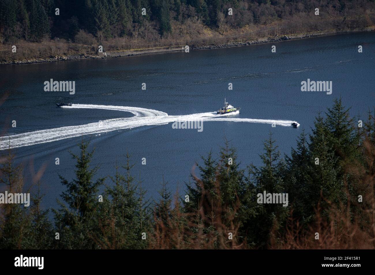 Finnart, Loch Long, Scotland, UK. 18 March 2021. PICTURED: Police ...