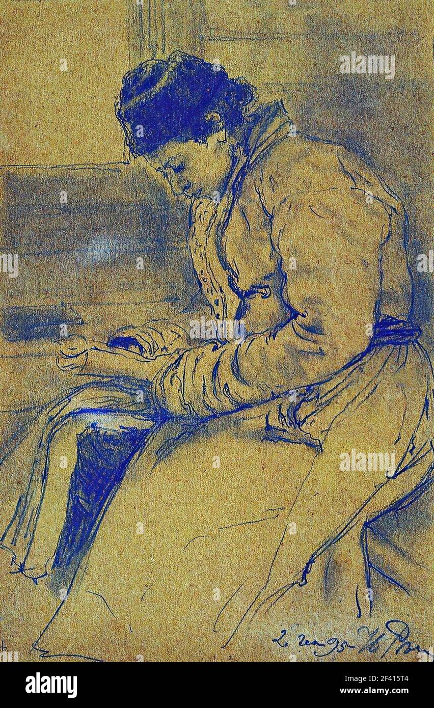 Ilya Repin - Portrait Woman Stock Photo - Alamy