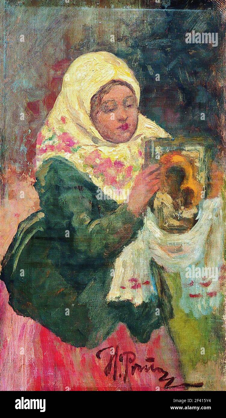 Ilya Repin - Sketch Painting Krestny Khod Religious Procession Kursk ...