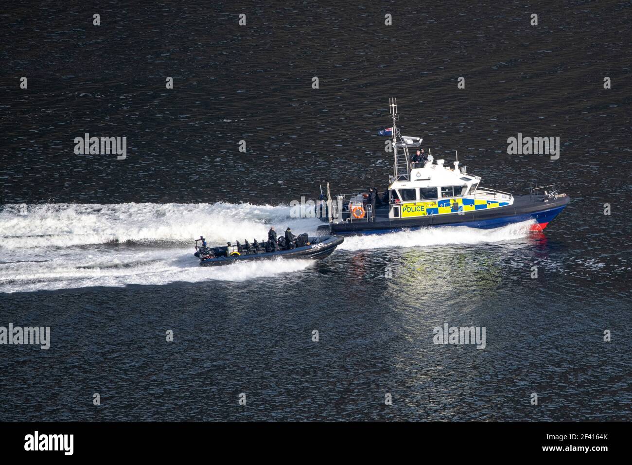Finnart, Loch Long, Scotland, UK. 18 March 2021. PICTURED: Police ...
