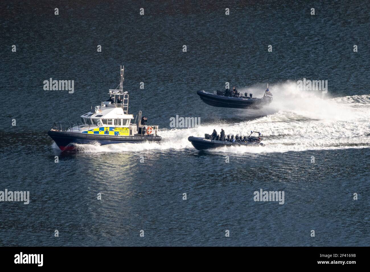 Finnart, Loch Long, Scotland, UK. 18 March 2021. PICTURED: Police ...
