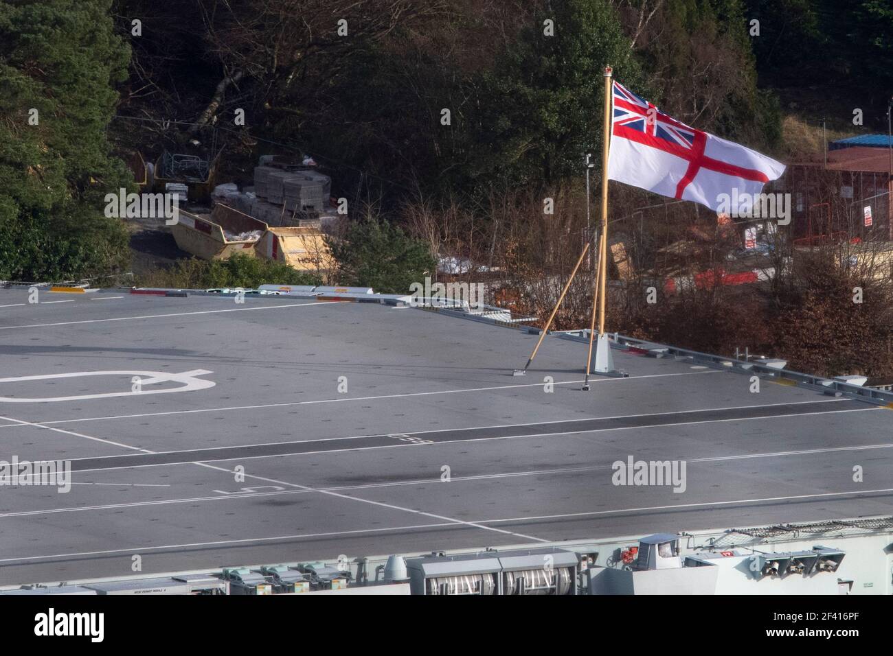 Finnart, Loch Long, Scotland, UK. 18th Mar, 2021. PICTURED: HMS Queen ...