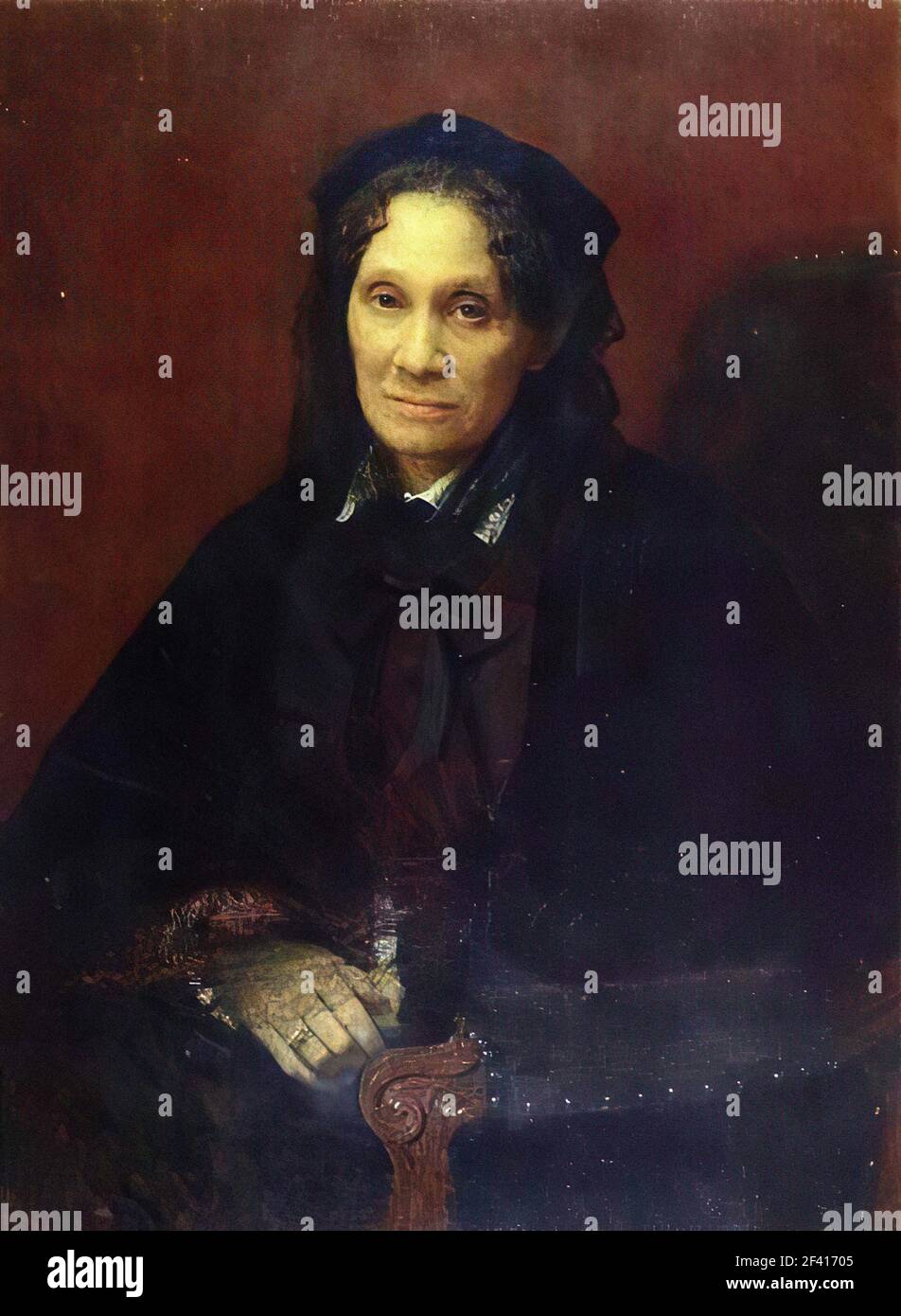 Ivan Kramskoi - Portrait Ekaterin Kornilov 1880 Stock Photo - Alamy