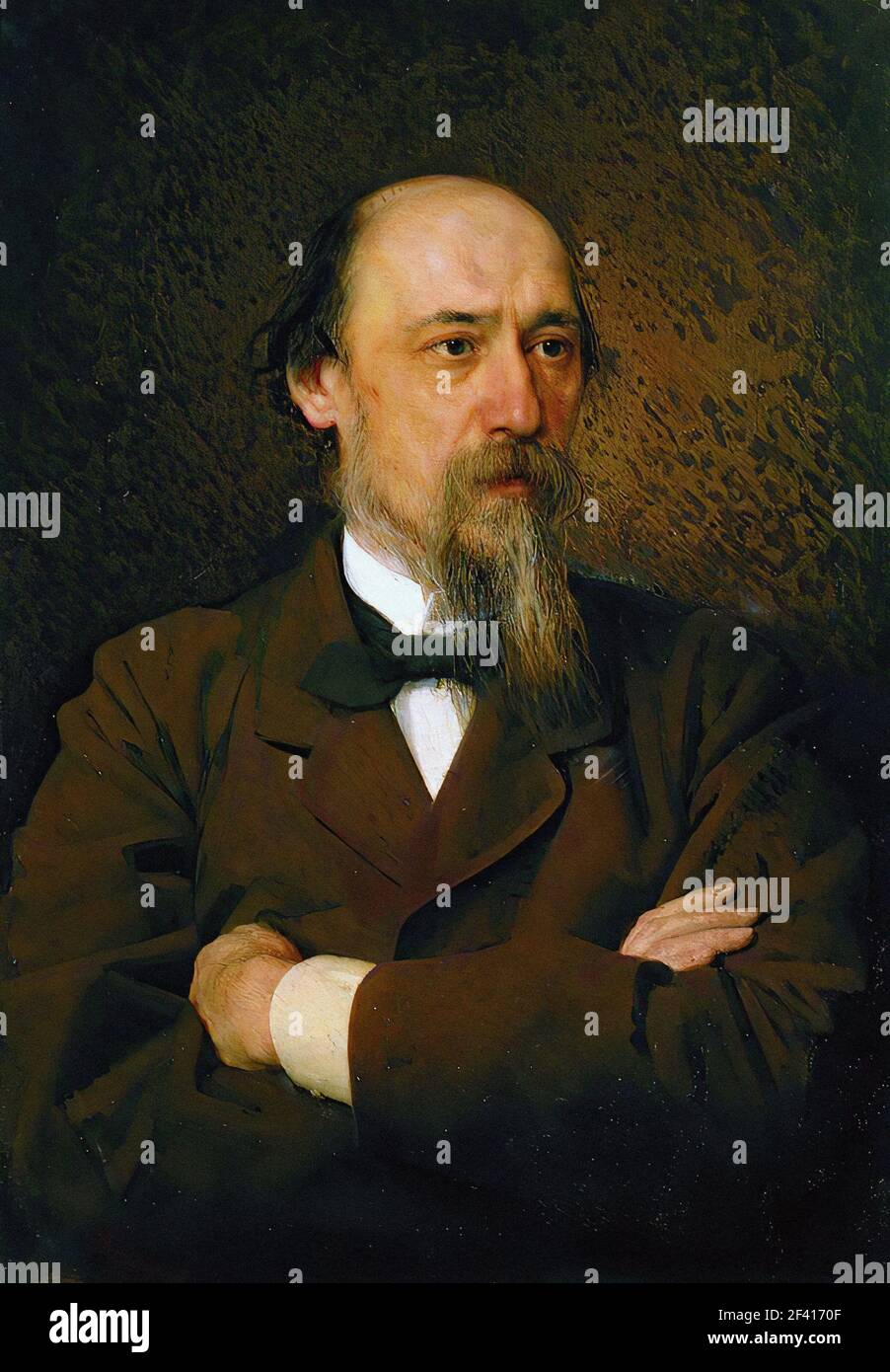 Ivan Kramskoi - Portrait Poet Nikolai Nekrasov 1877 Stock Photo - Alamy