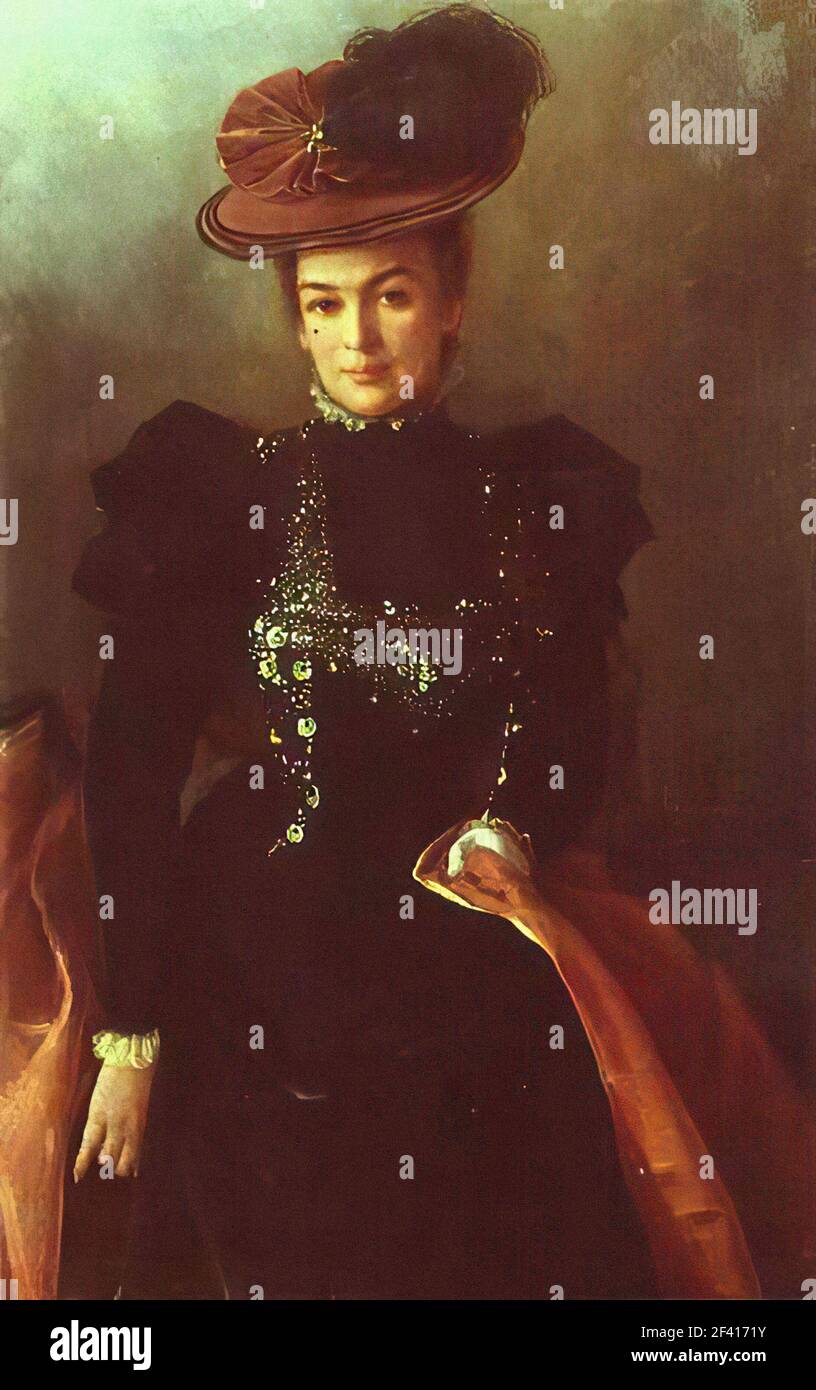 Ivan Kramskoi - Portrait an Unknown Woman 1886 Stock Photo - Alamy