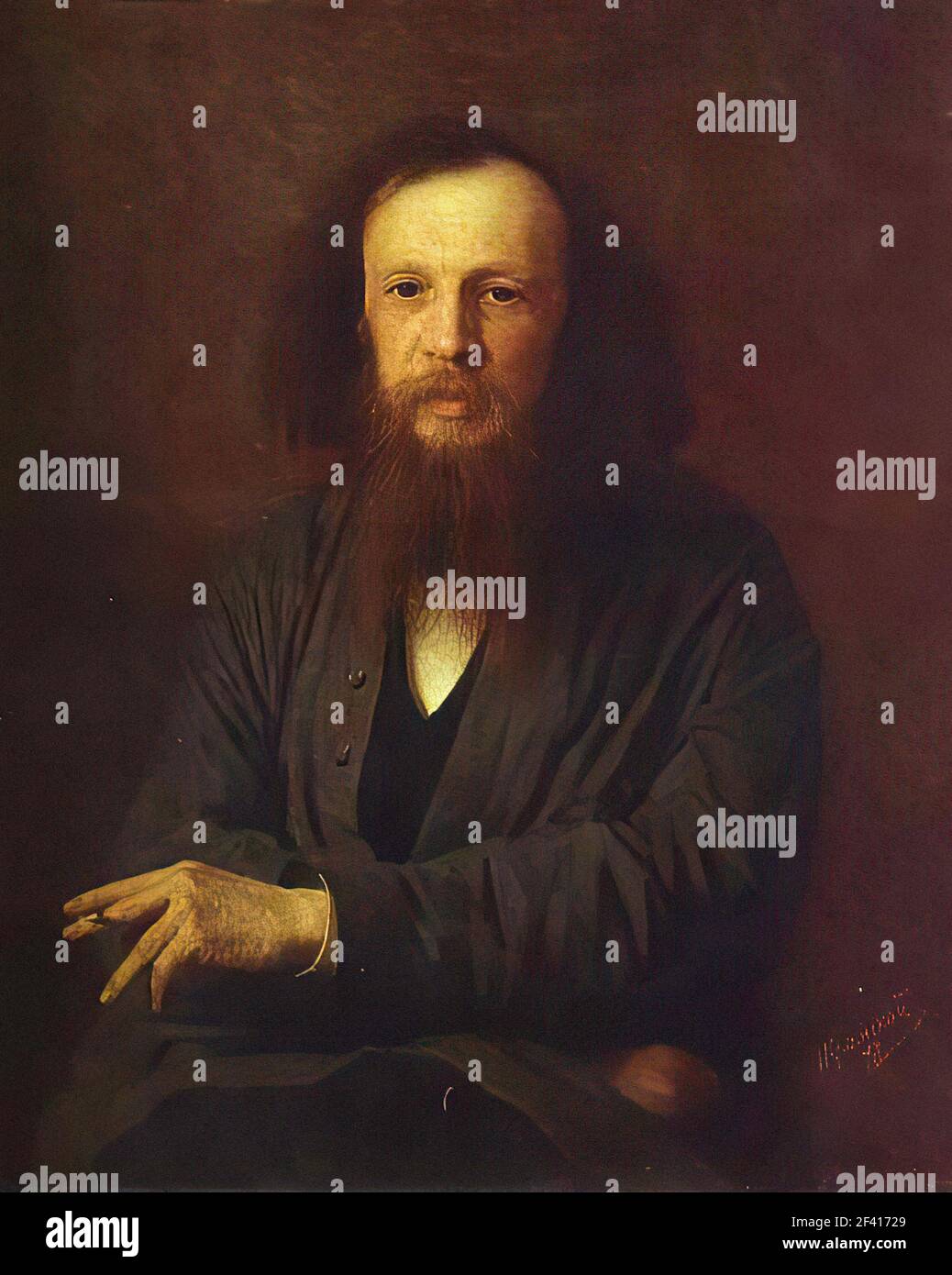 Ivan Kramskoi - Portrait Dmitry Mendeleyev 1878 Stock Photo - Alamy