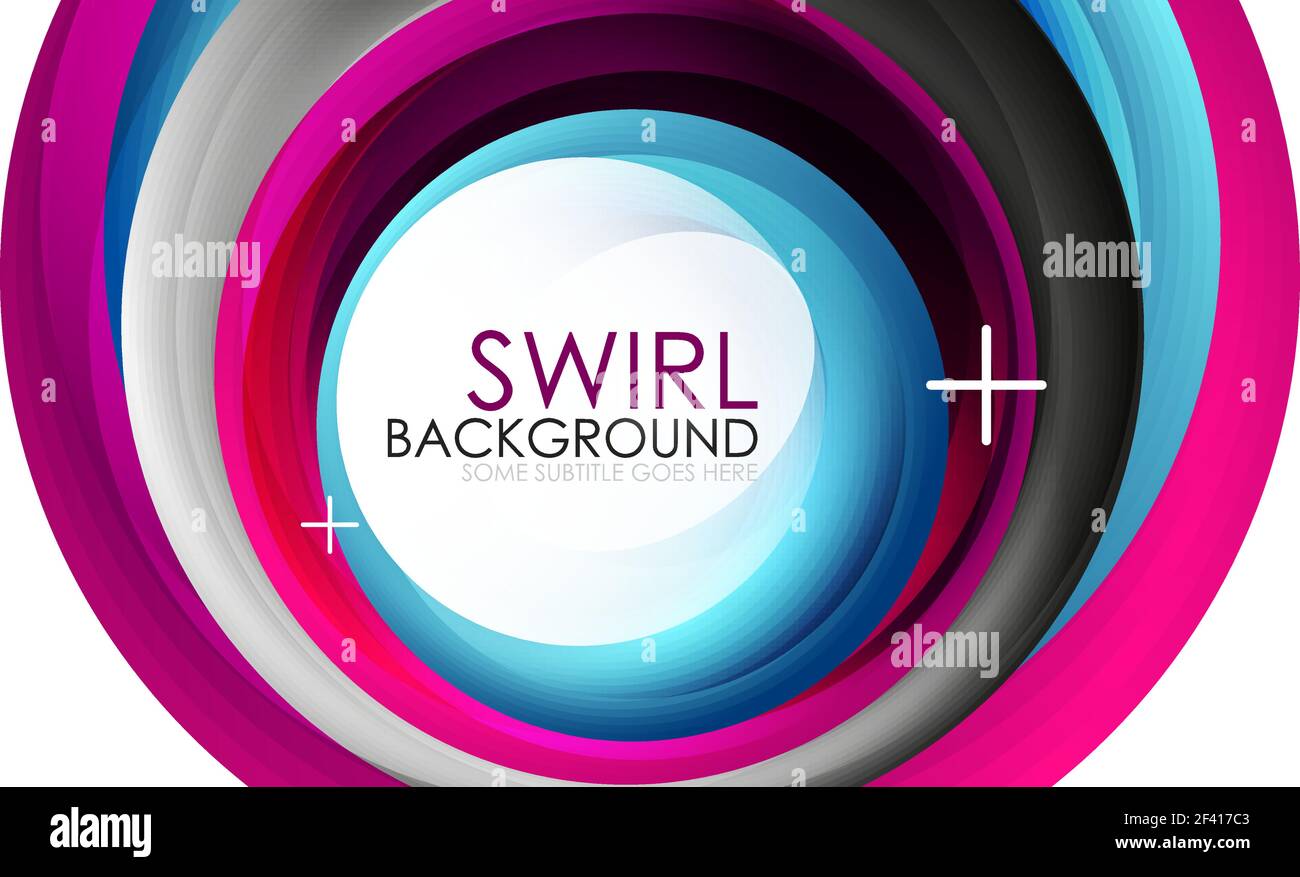 Spiral swirl flowing lines 3d vector abstract background. Spiral swirl ...