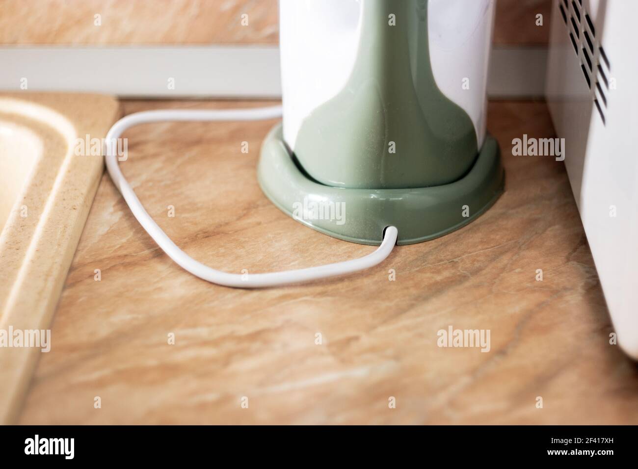 Home electric kettle bottom view shot with copyspace Stock Photo - Alamy