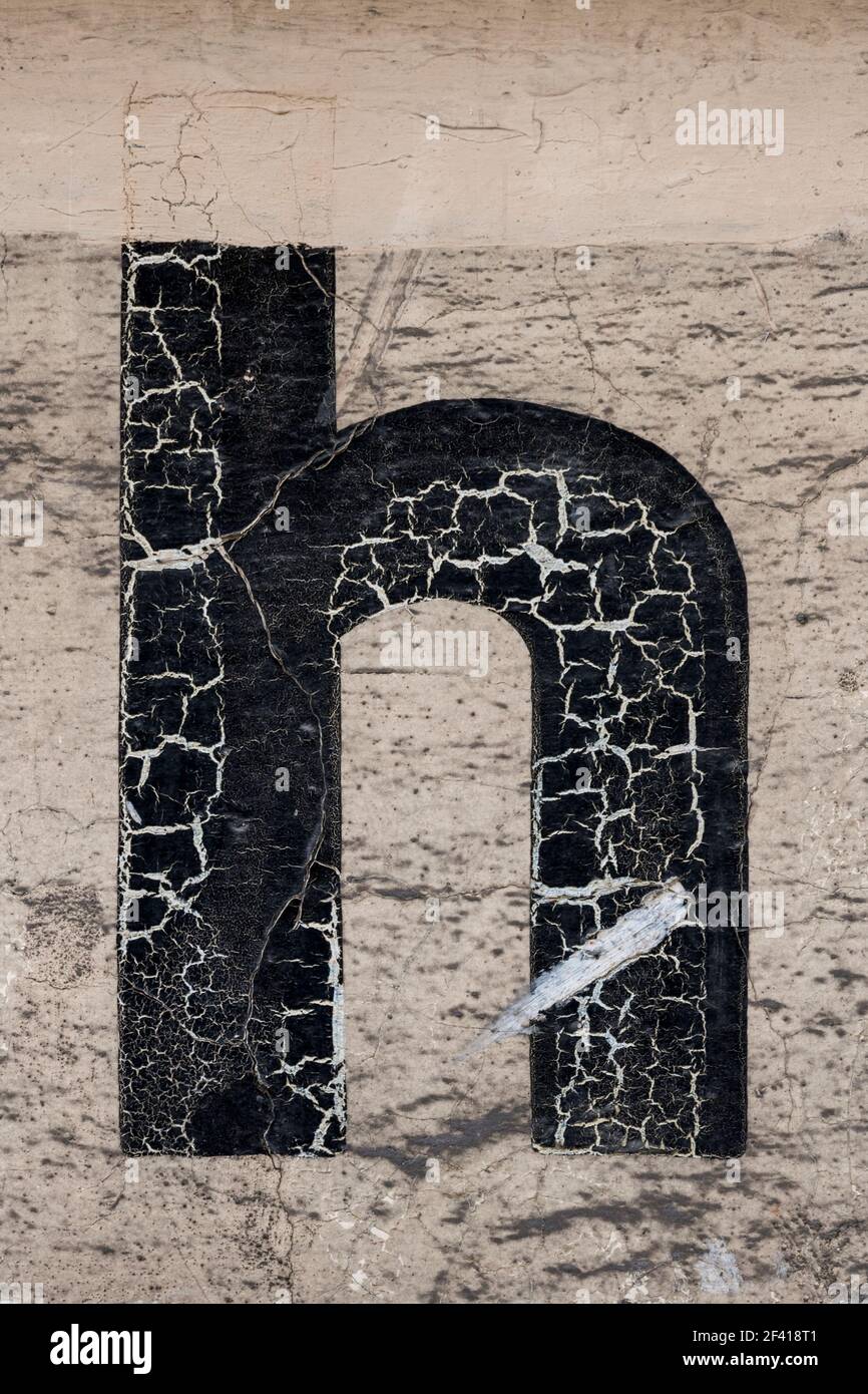 Remains of a historical letter h Stock Photo - Alamy