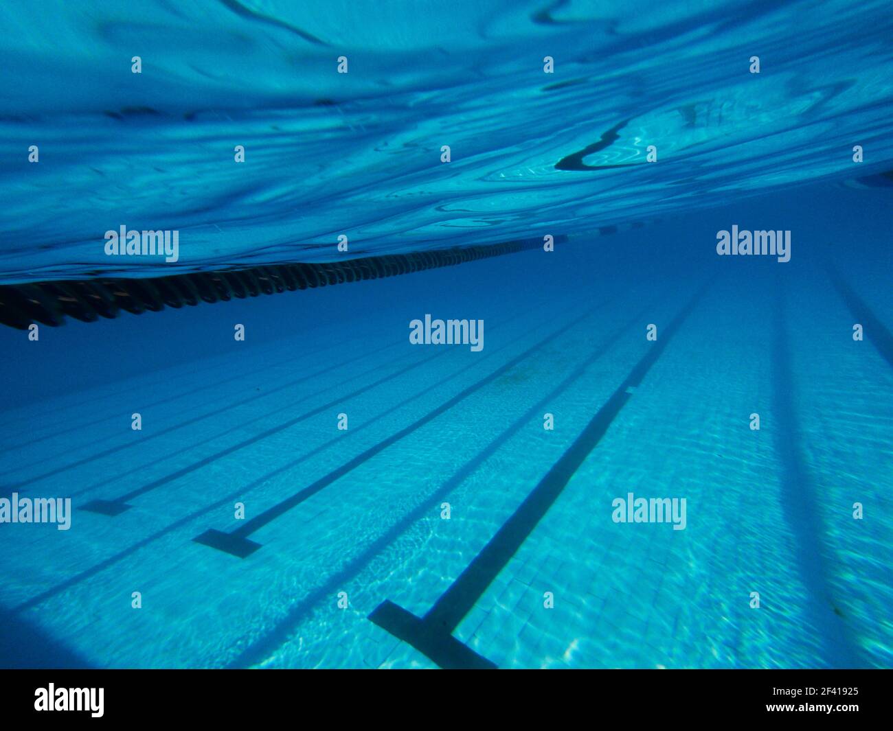 Underwater Picture Of The Lanes 2 3 And 4 Of A Swimming