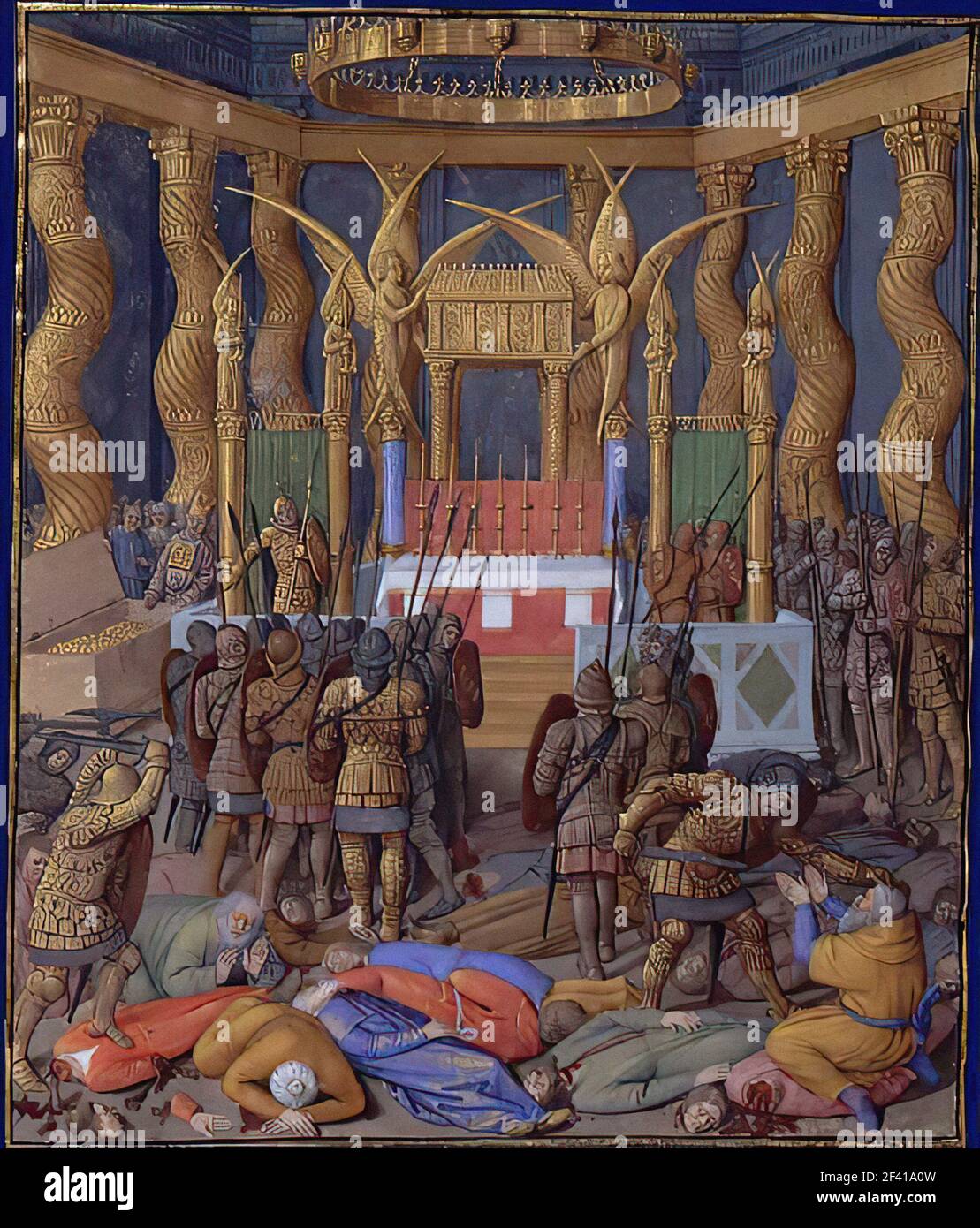 Jean Fouquet - Desecration Temple Jerusalem 63 Bc Pompey His Soldiers C ...