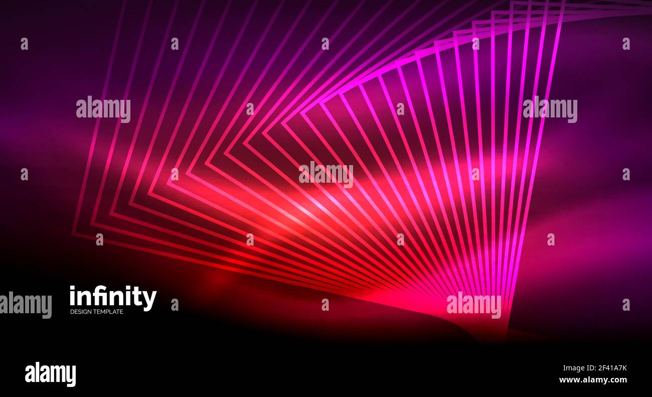 Shiny straight lines on dark background, techno digital modern template ...