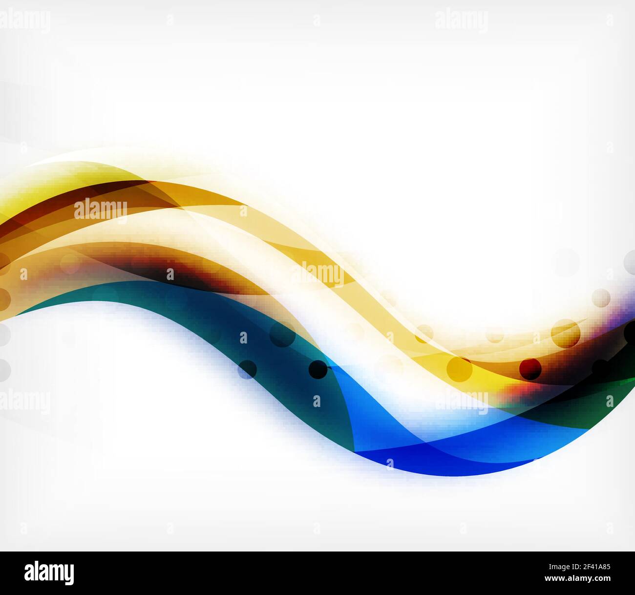 Vector colorful wavy stripe on white background with blurred effects ...