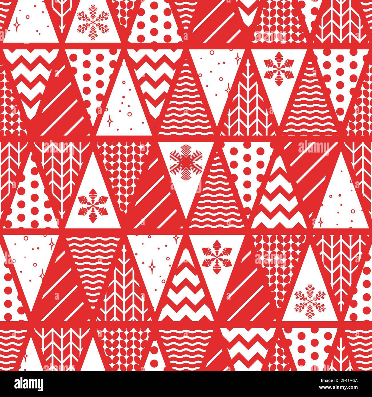 Seamless vector triangle geometric pattern. Design for Christmas ...