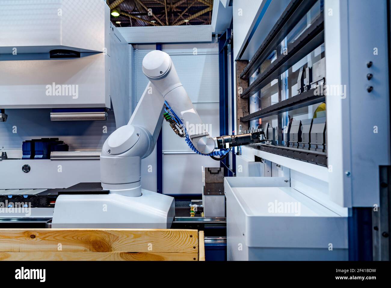 Robotic Arm production lines modern industrial technology. Automated ...