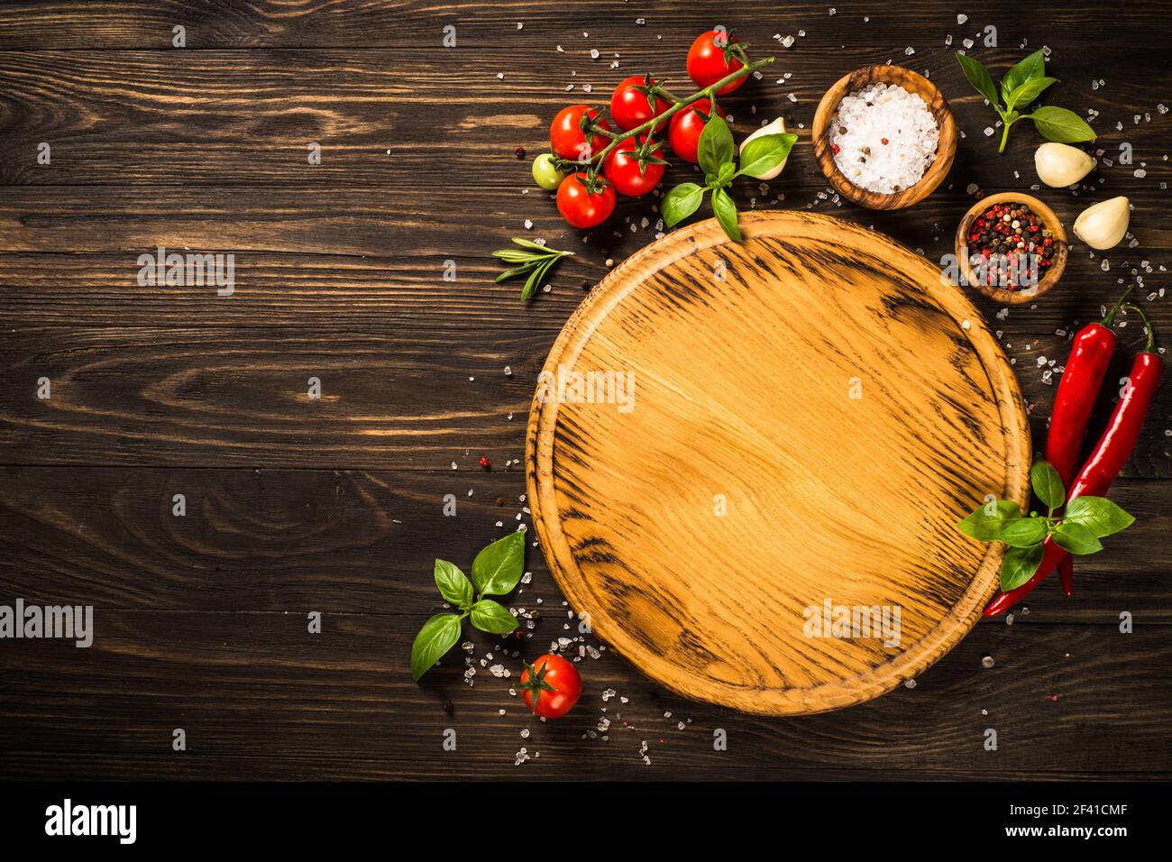 Food cooking background top view Stock Photo - Alamy