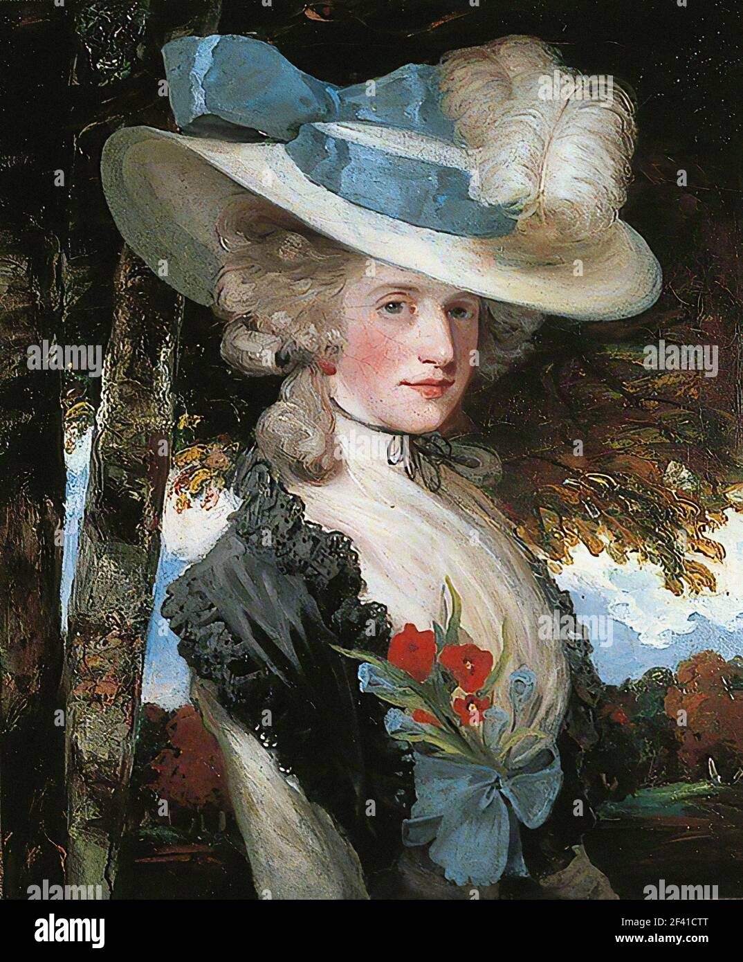 John Hoppner- Honourable Elizabeth Ingram 1789 Stock Photo - Alamy