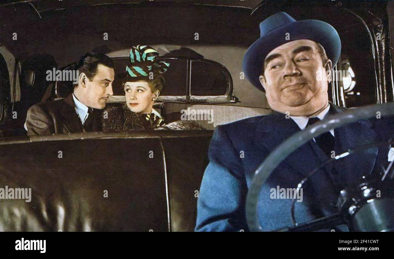 A NIGHT OF ADVENTURE 1944 RKO film with from left: Tom Conway, Audrey ...