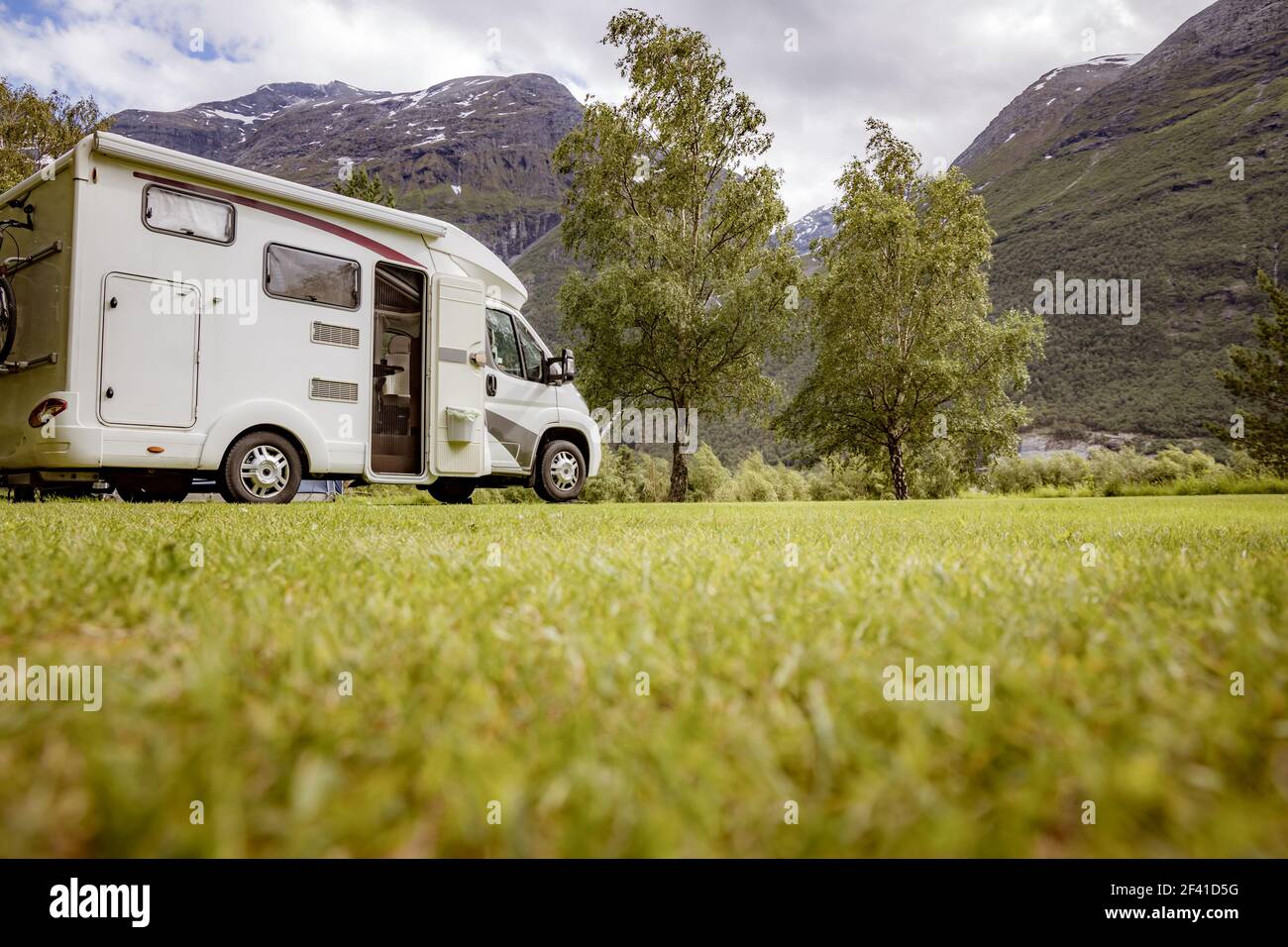 Family vacation travel RV, holiday trip in motorhome, Caravan car ...