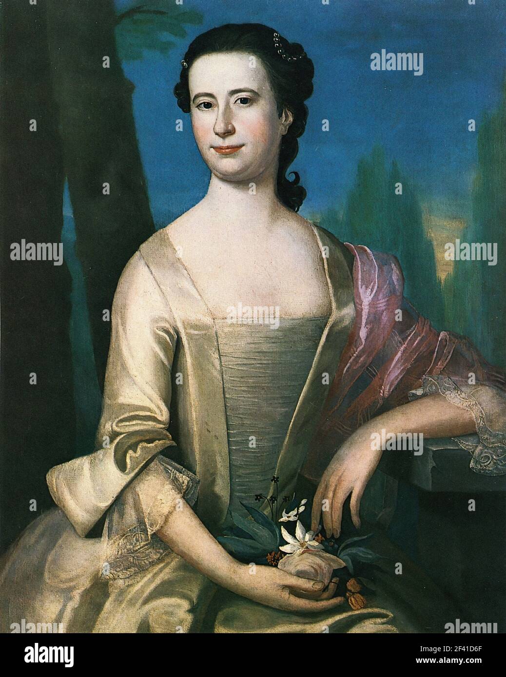 John Singleton Copley - Portrait Woman 1755 Stock Photo - Alamy