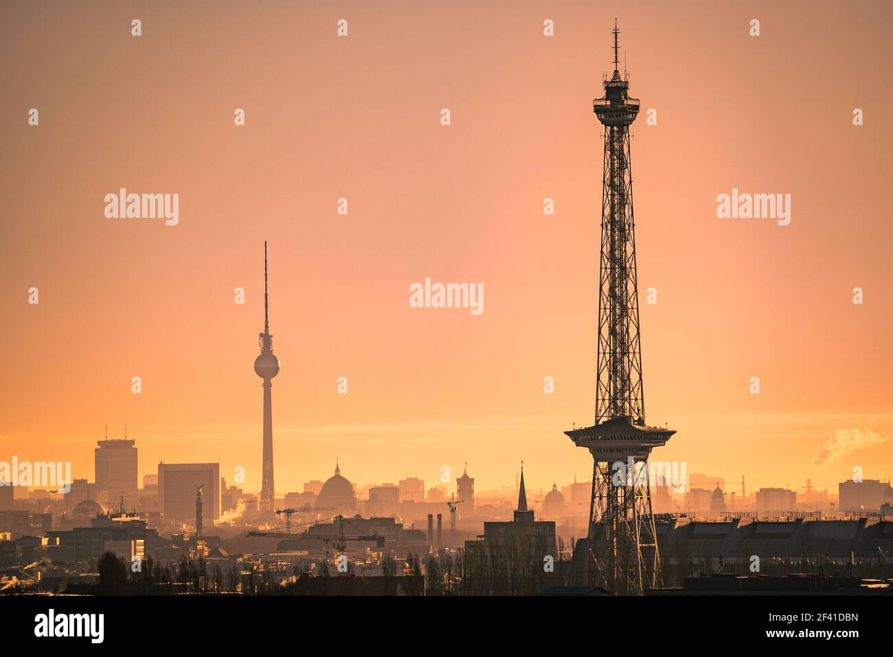 city of berlin during sunrise Stock Photo - Alamy