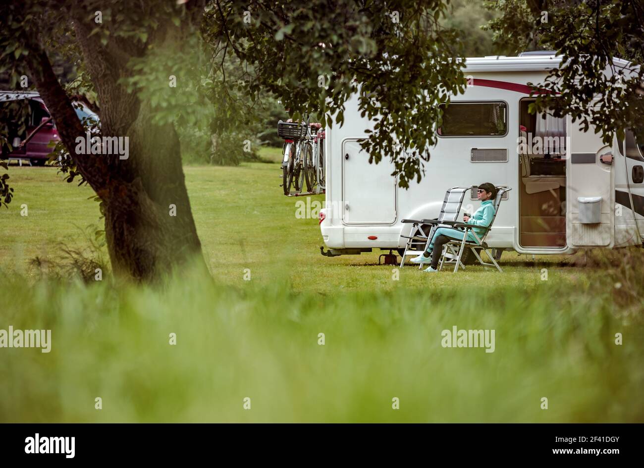 Family vacation travel RV, holiday trip in motorhome, Caravan car ...