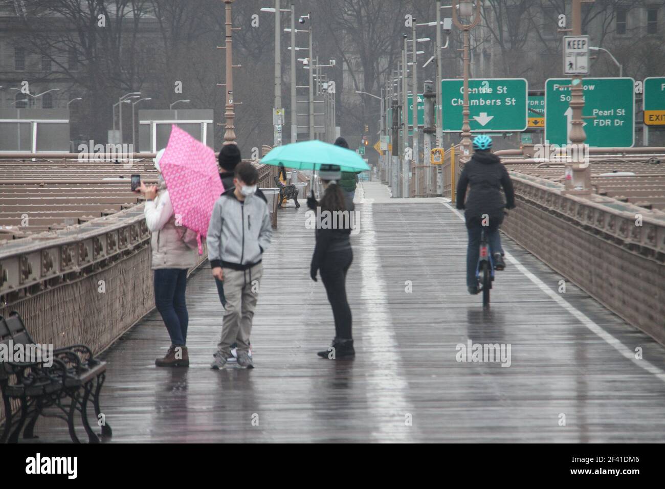 New York, USA. 18th Mar, 2021. (NEW) Brooklyn Bridge still a sight of ...