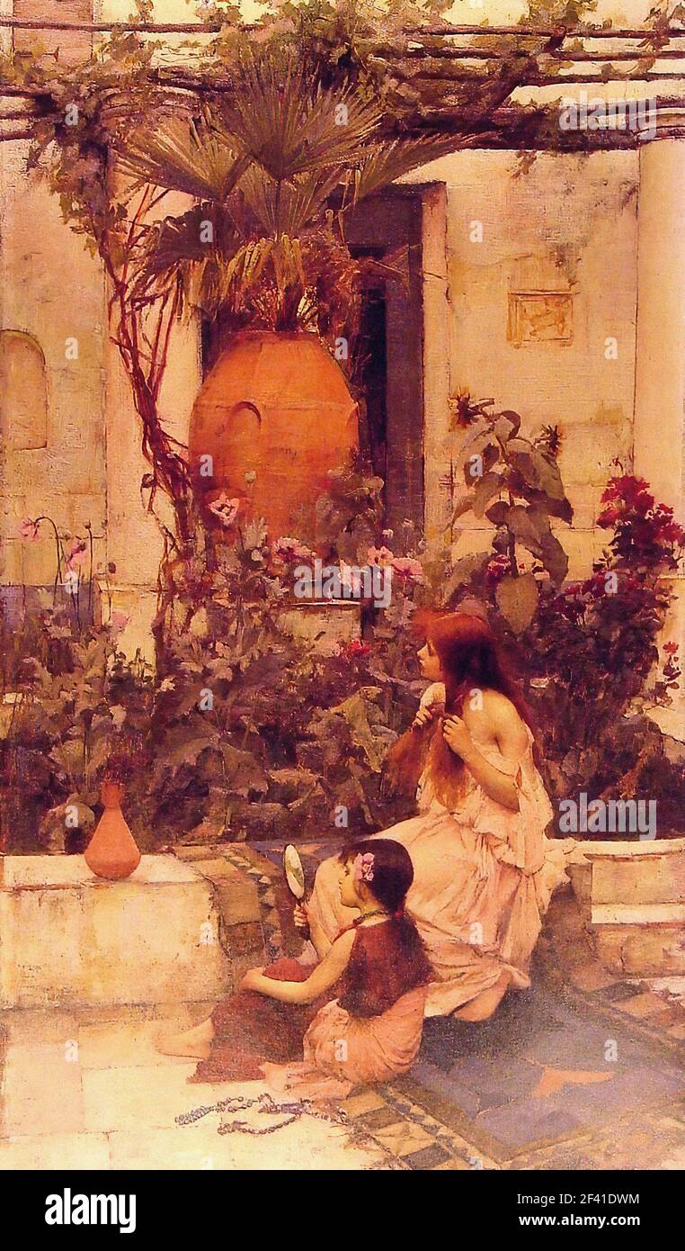 John William Waterhouse - at Capri 1890 Stock Photo - Alamy