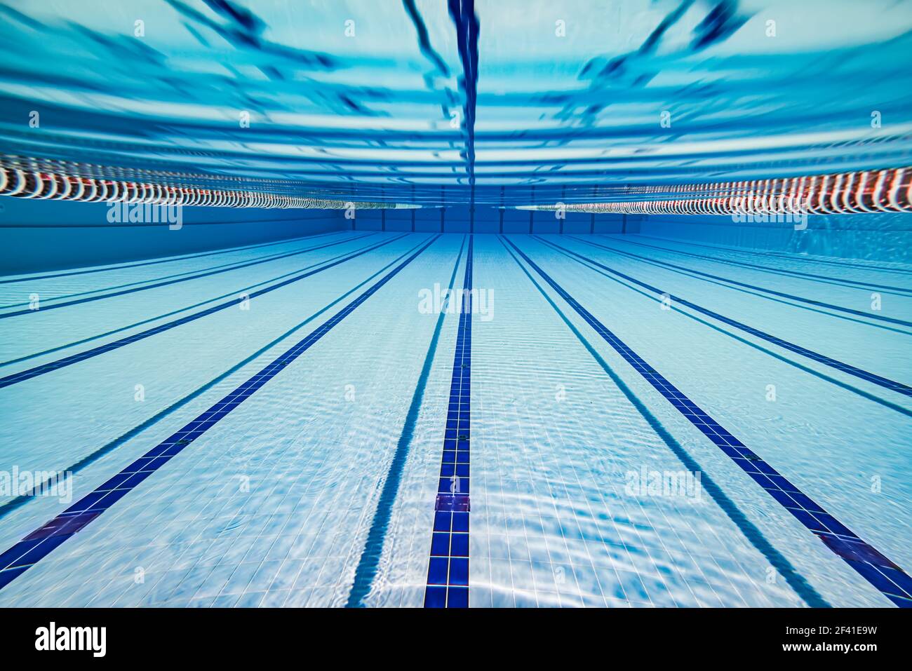 Olympic Swimming pool underwater background Stock Photo - Alamy