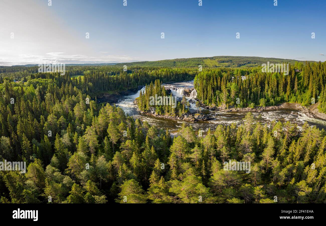 Ristafallet waterfall in the western part of Jamtland is listed as one ...