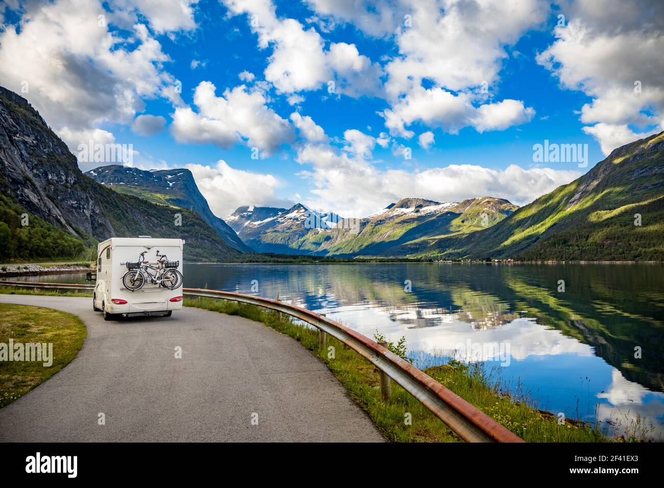 Family vacation travel RV, holiday trip in motorhome, Caravan car ...