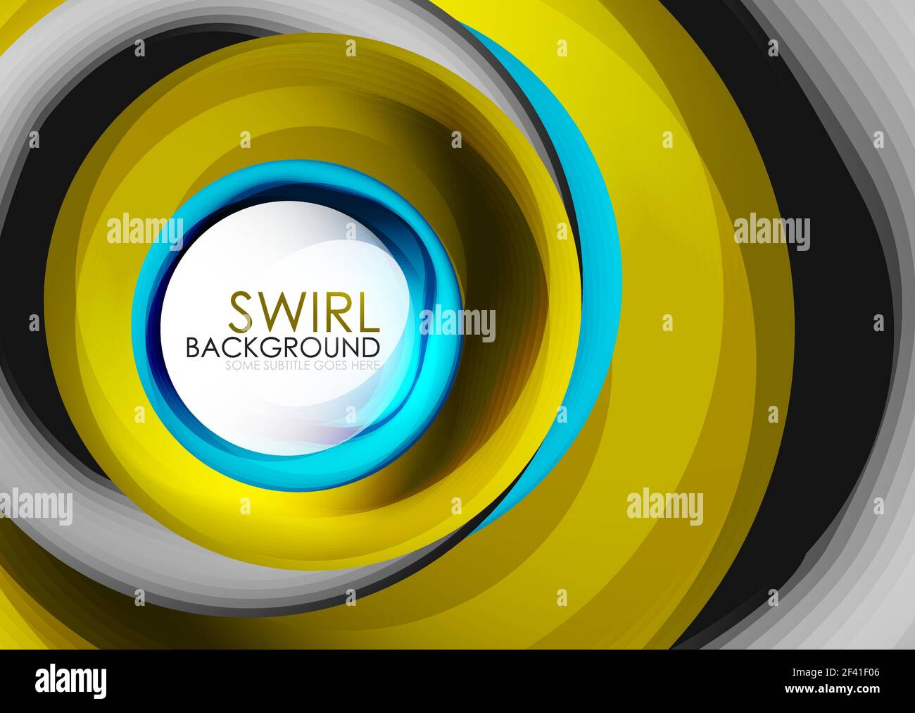 Spiral swirl flowing lines 3d vector abstract digital motion background ...
