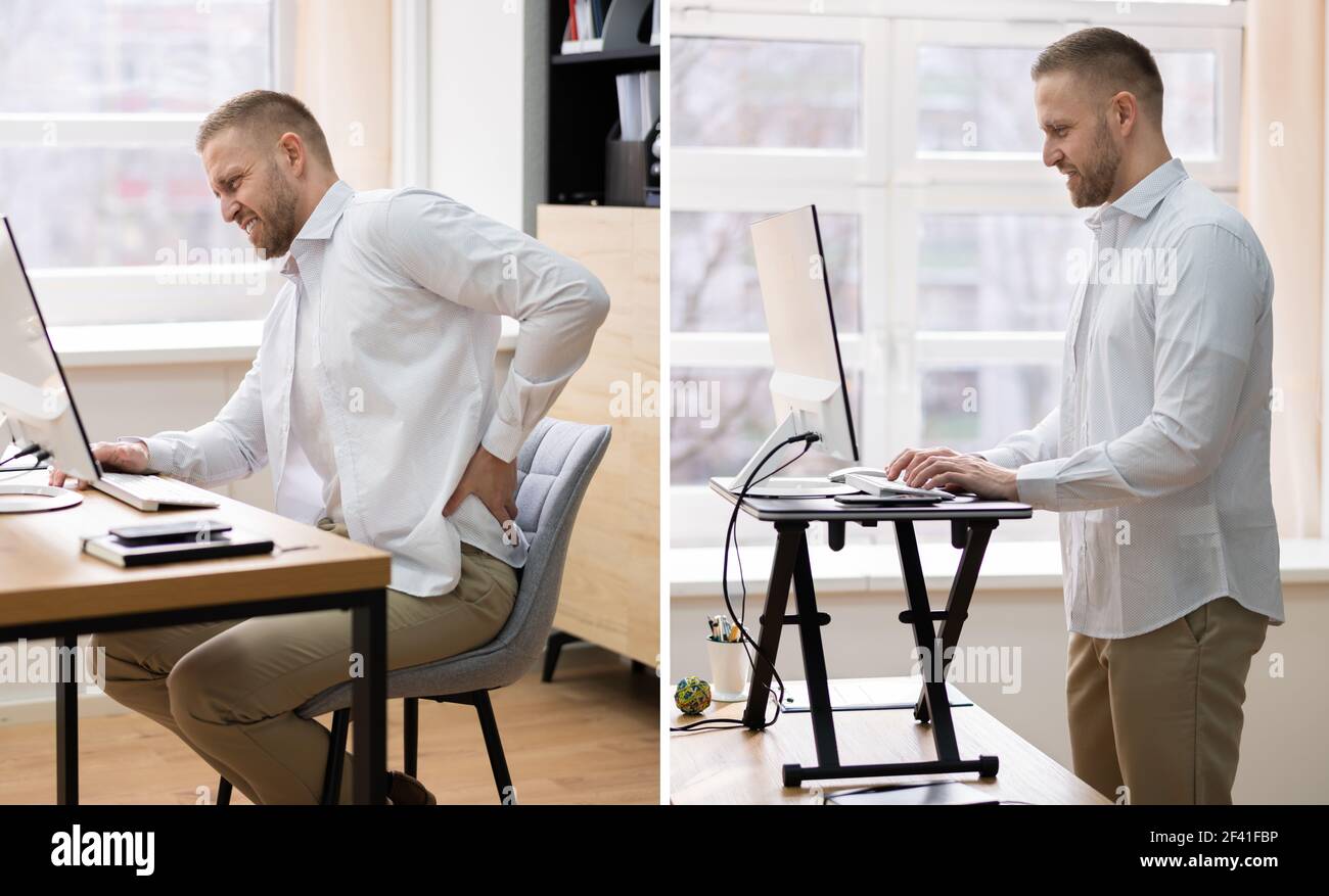 Good posture and bad posture hi-res stock photography and images - Alamy