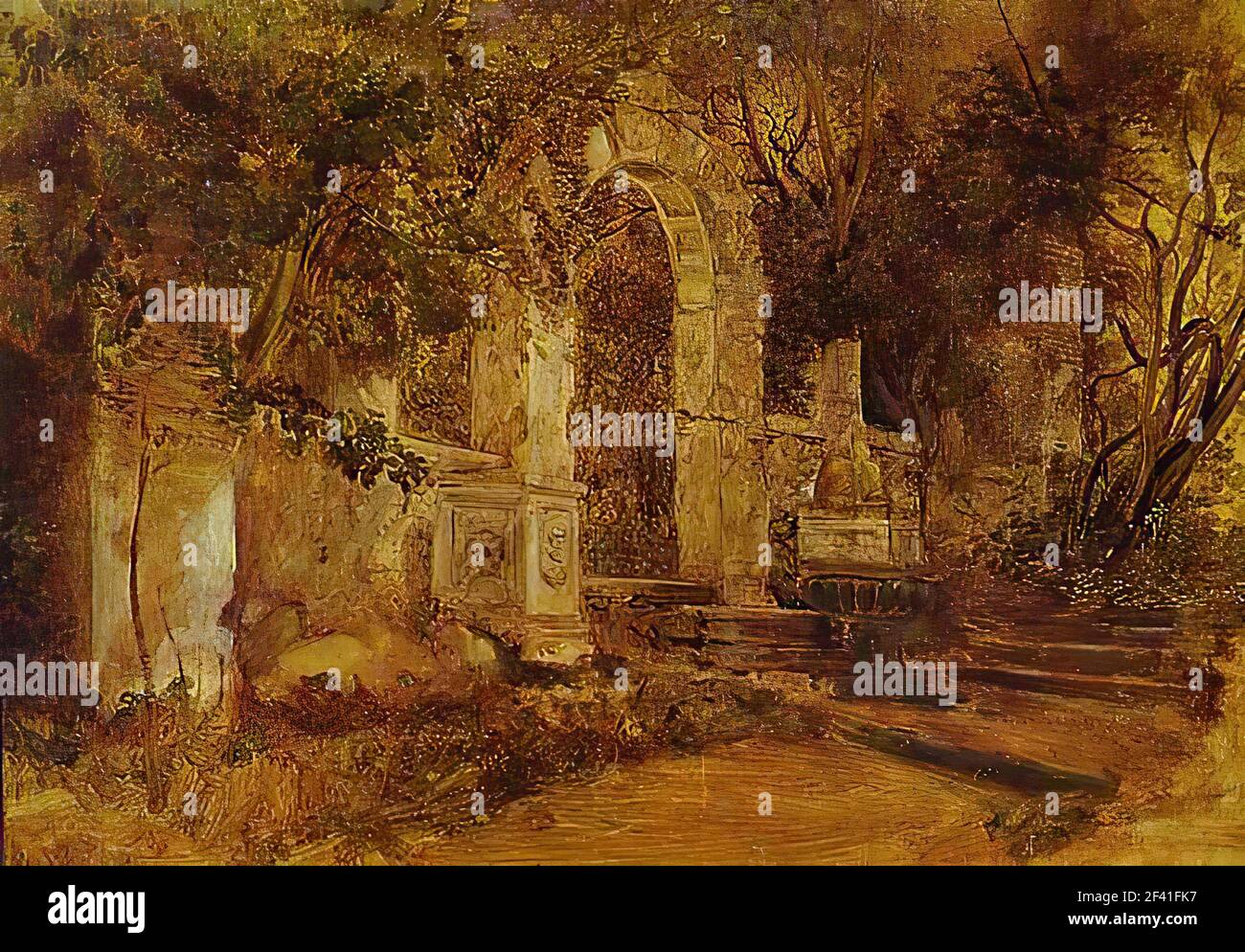 Karl Bryullov - Ruins Park Stock Photo - Alamy