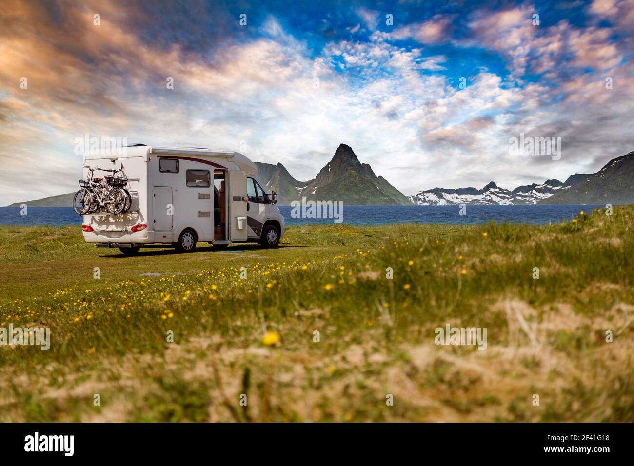Family vacation travel RV, holiday trip in motorhome, Caravan car ...