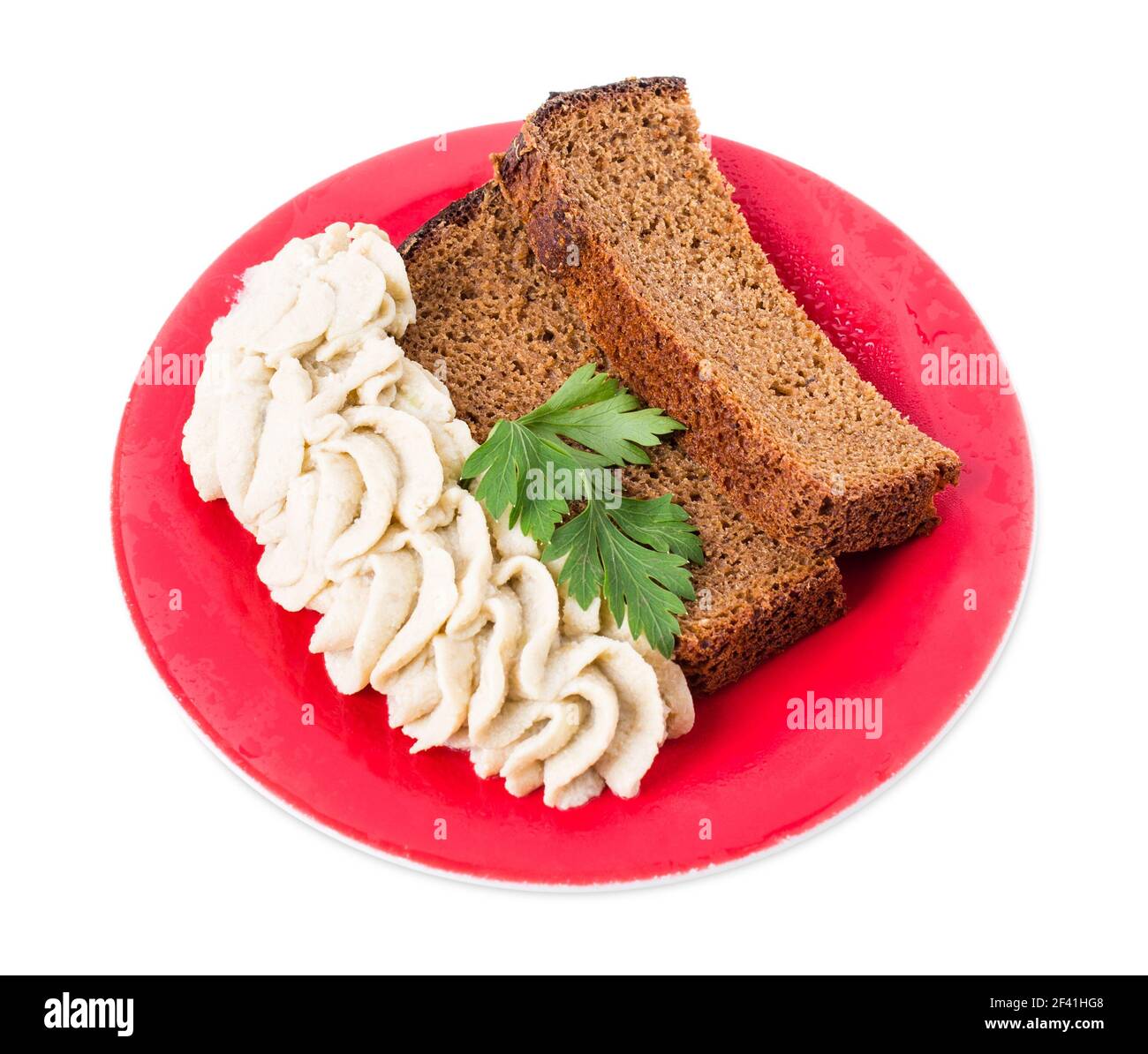 Rye bread with minced pork fat and garlic as a ukrainian starter ...