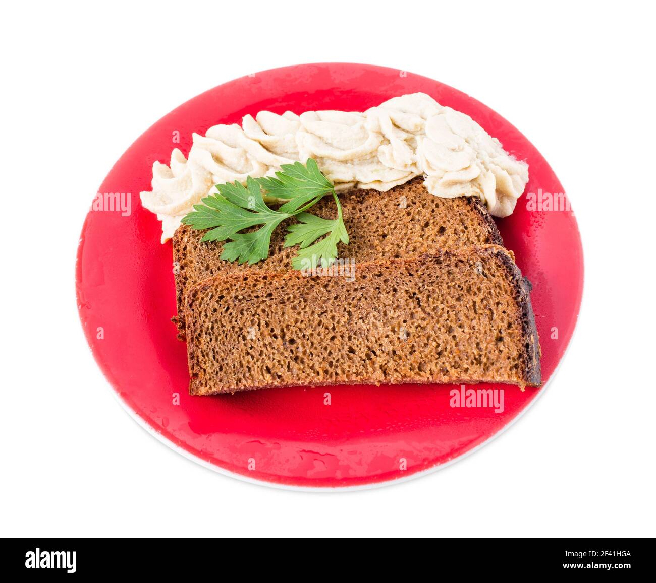 Rye bread with minced pork fat and garlic as a ukrainian starter ...