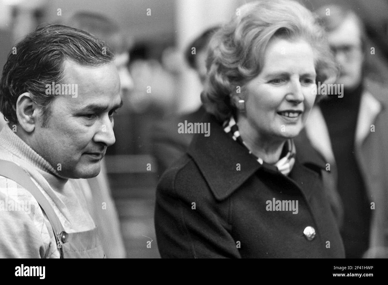 Mrs Thatcher in Yorkshire in Feb 1978 Stock Photo - Alamy