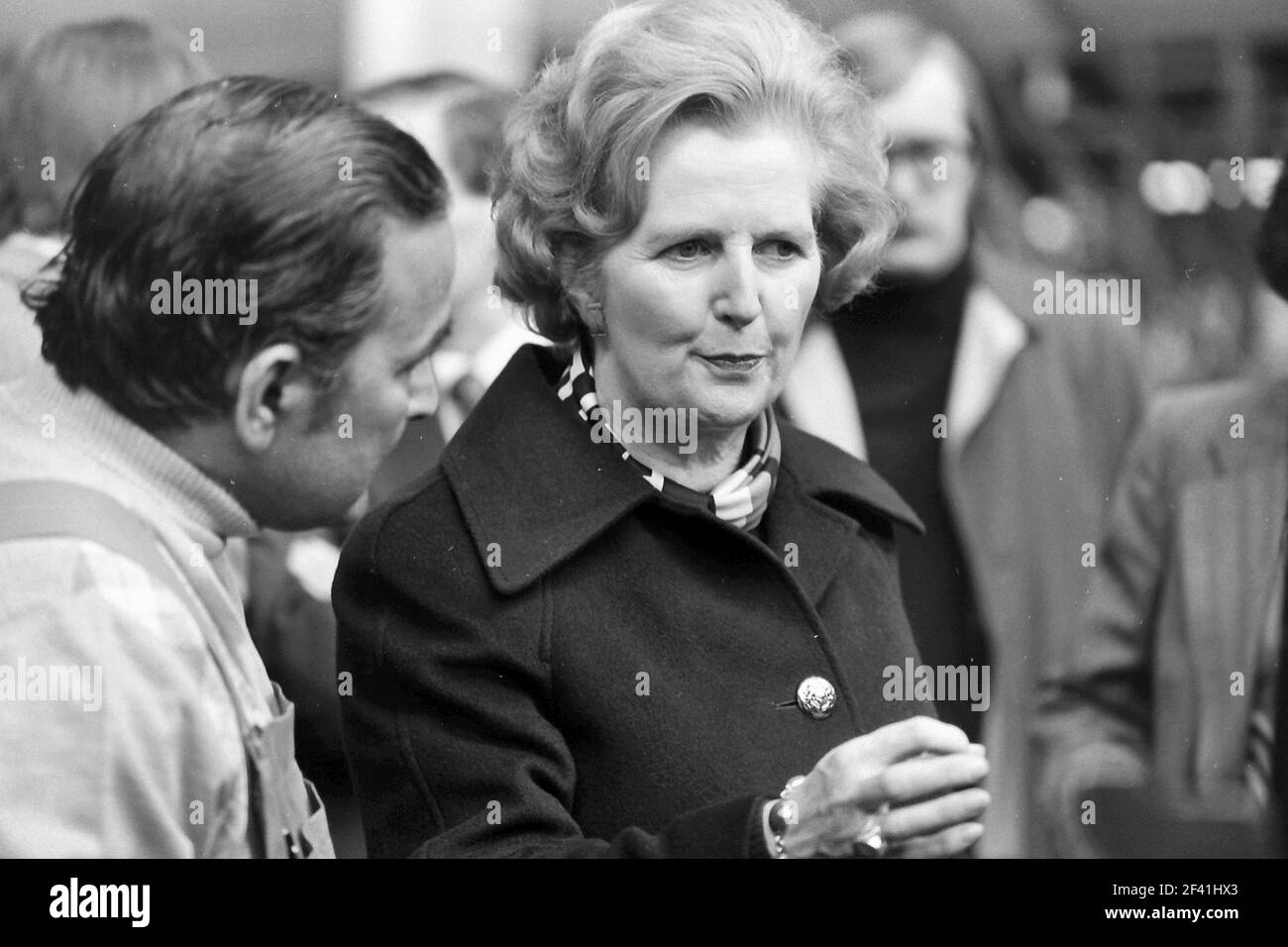 Mrs Thatcher in Yorkshire in Feb 1978 Stock Photo - Alamy