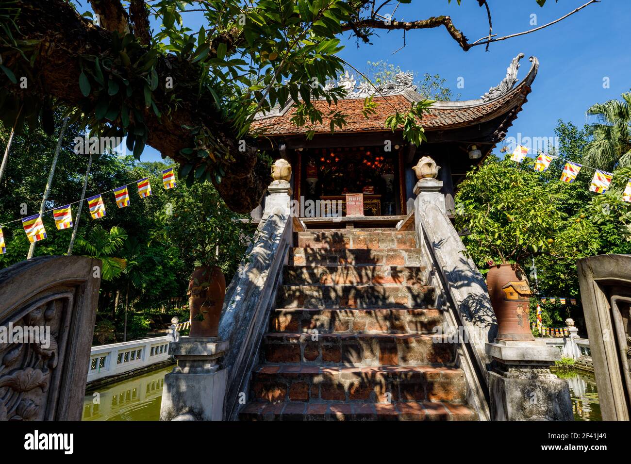 The One Pillar Pagoda of Hanoi in Vietnam Stock Photo - Alamy