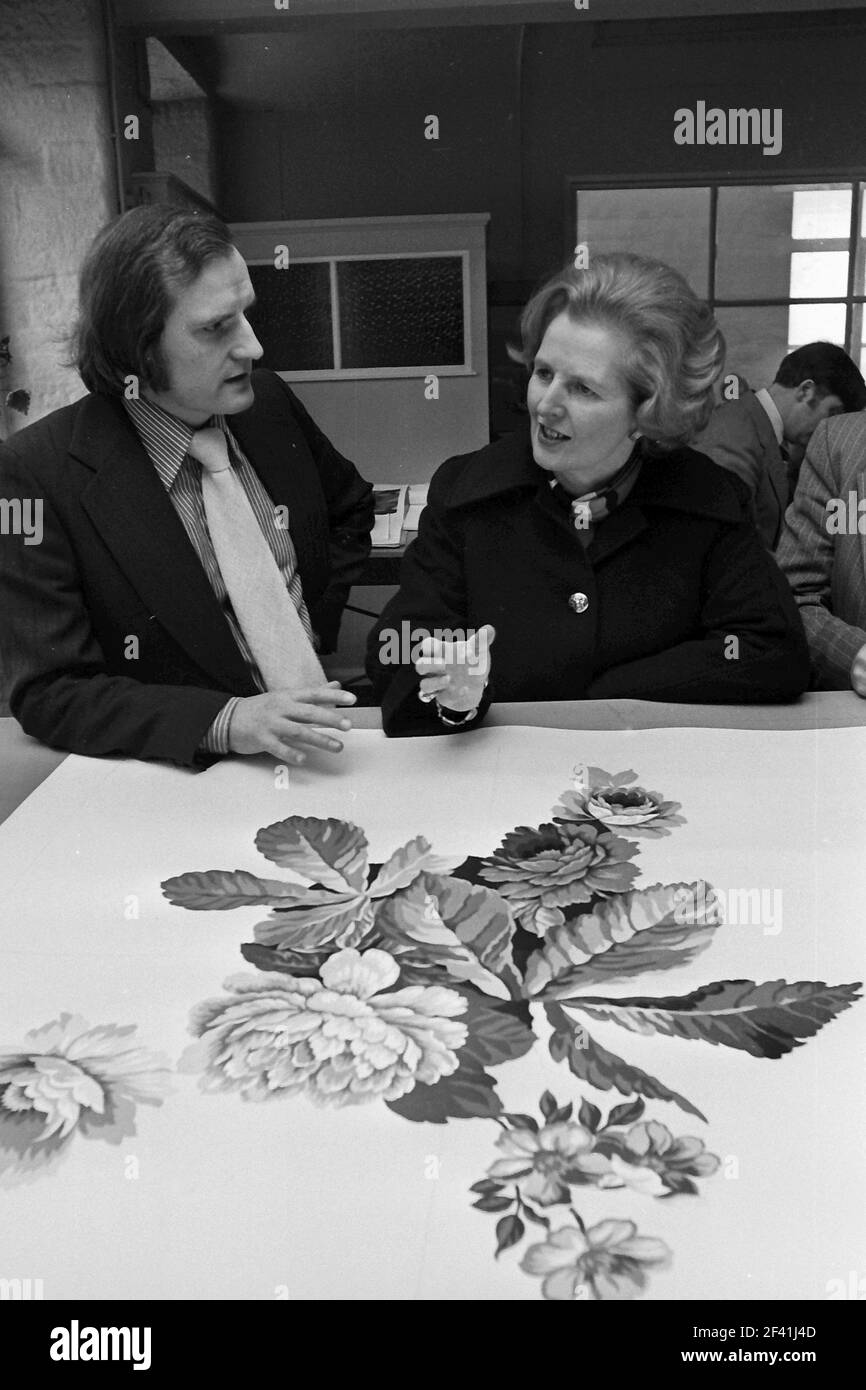 Mrs Thatcher in Yorkshire in Feb 1978 Stock Photo - Alamy